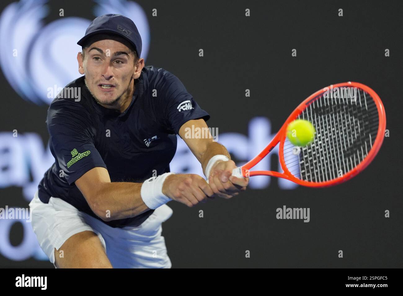 Delray Beach, FL, USA. 13th Feb, 2025. Learner Tien(USA) in action here ...