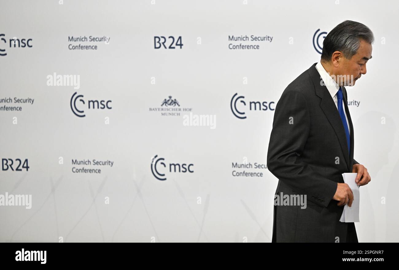 Munich, Germany. 14th Feb, 2025. Wang Yi, Foreign Minister of China ...