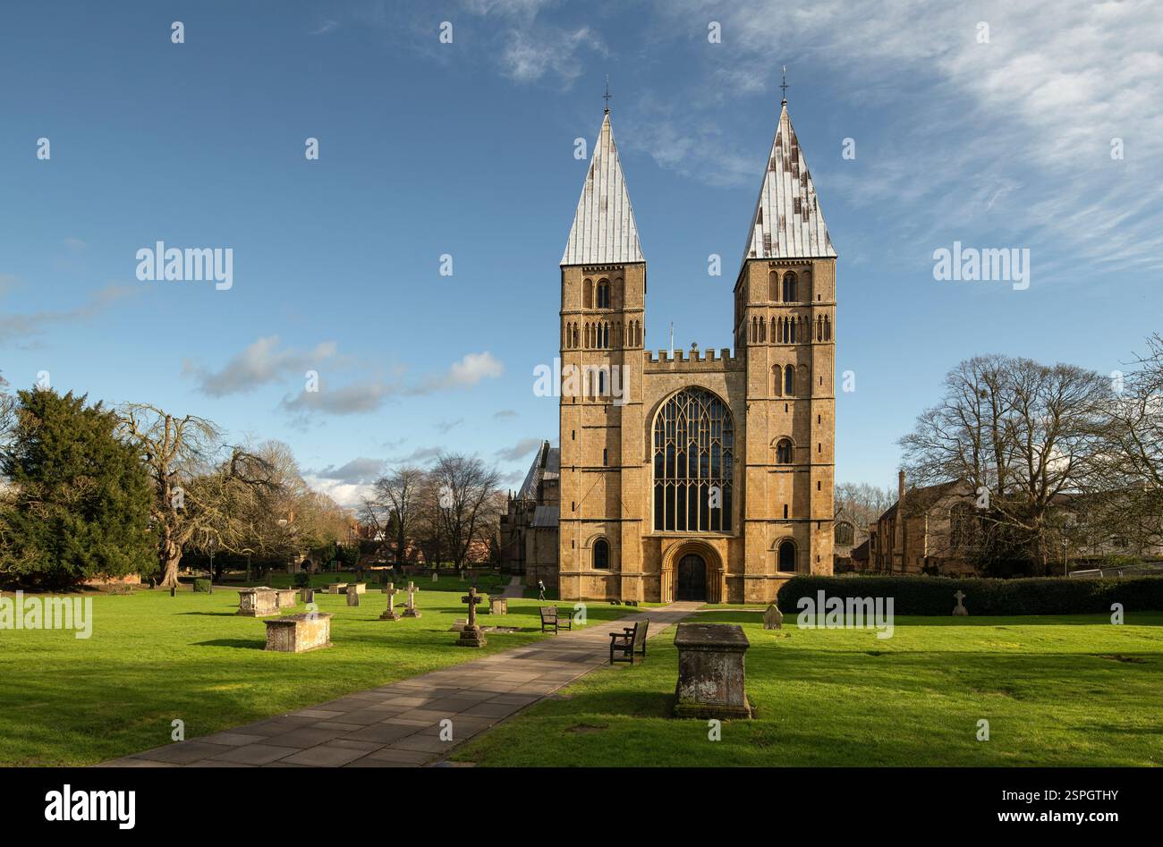 Southwell Cathedral Seen From the Old Cemetery Stock Photo - Alamy