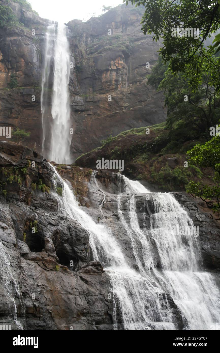 curug cikanteh (cikanteh waterfall) One Of beautiful waterfalls at Ciletuh Geopark, Sukabumi ...
