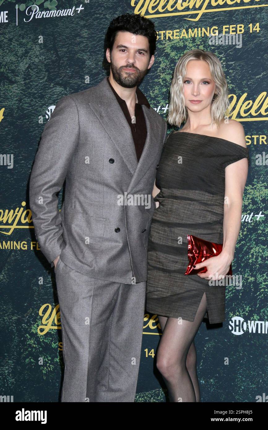 Los Angeles, USA. 13, February, 2025. Pictured left to right, Steven ...