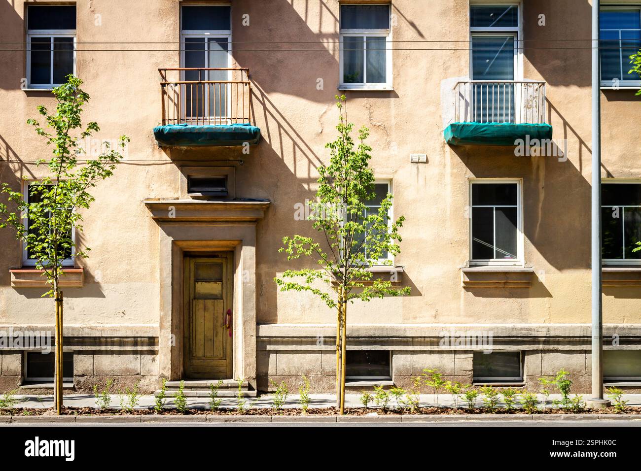 Soviet era architecture style of living district in Vilnius, Lithuania ...