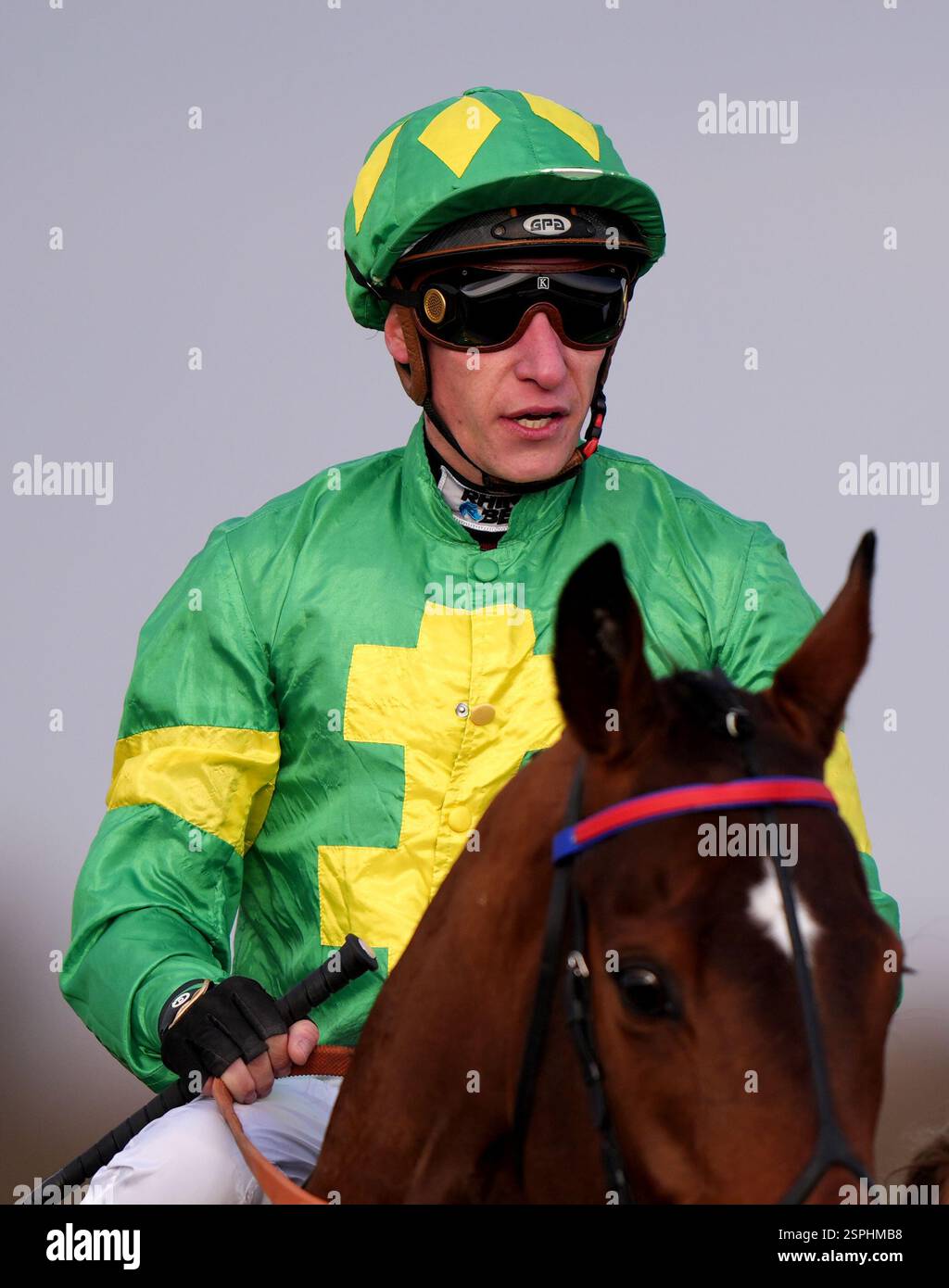 Sam James after the Win 1M With BetMGM's Golden Goals Handicap at Southwell Racecourse. Picture ...