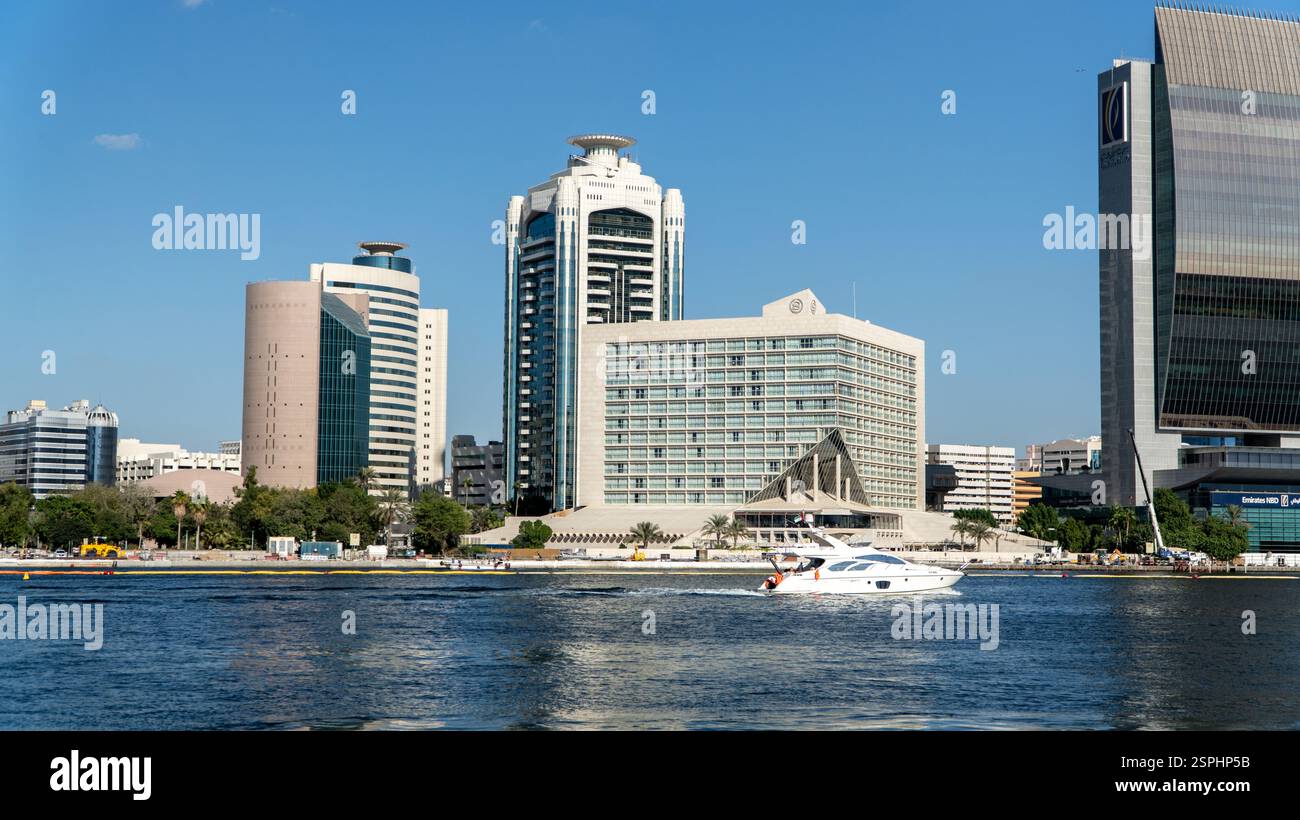 Dubai, UAE - 13 Nov 2024: Sheraton Dubai Creek Hotel stands along Dubai ...