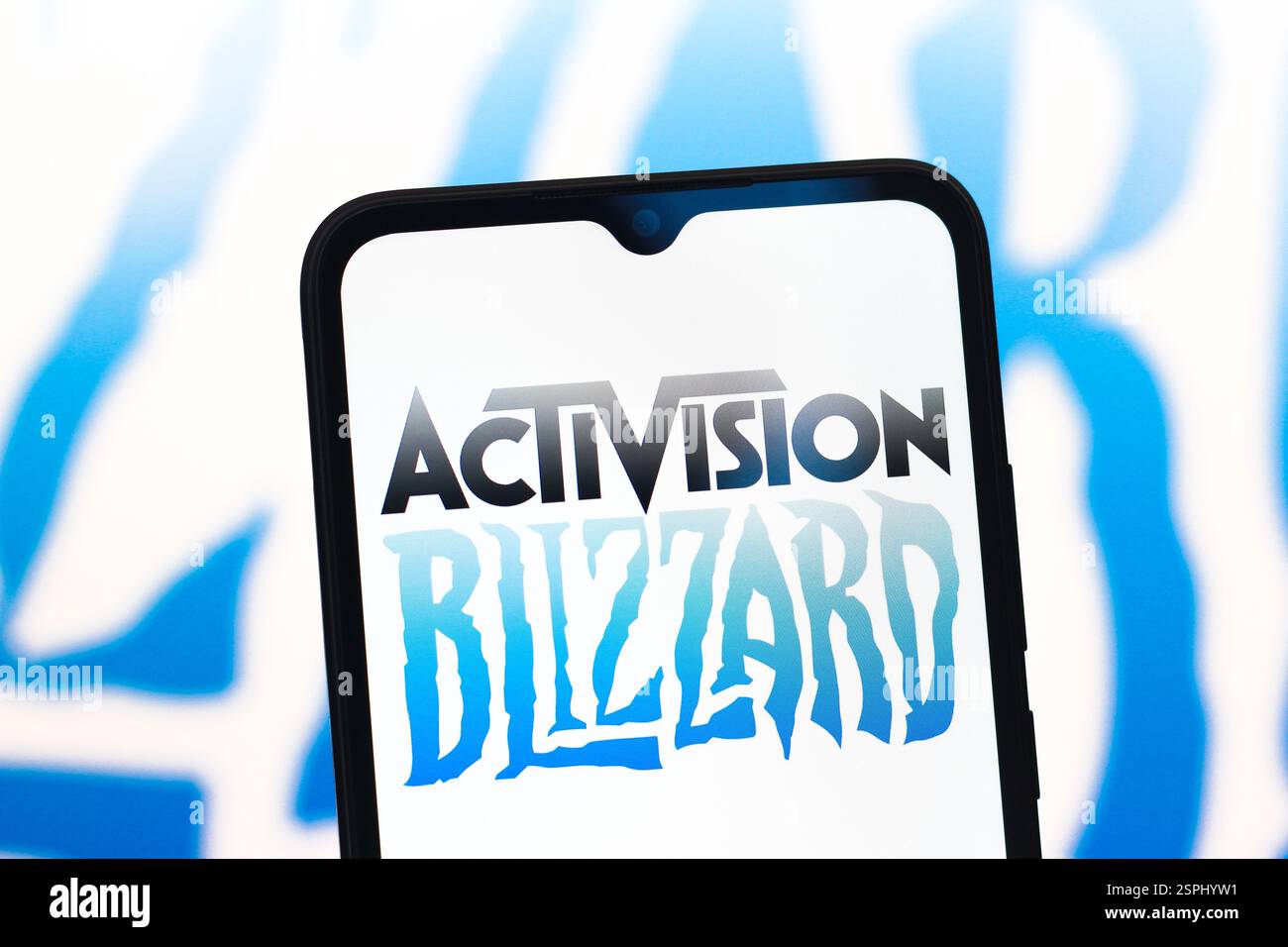 In this photo illustration, the Activision Blizzard logo is seen ...