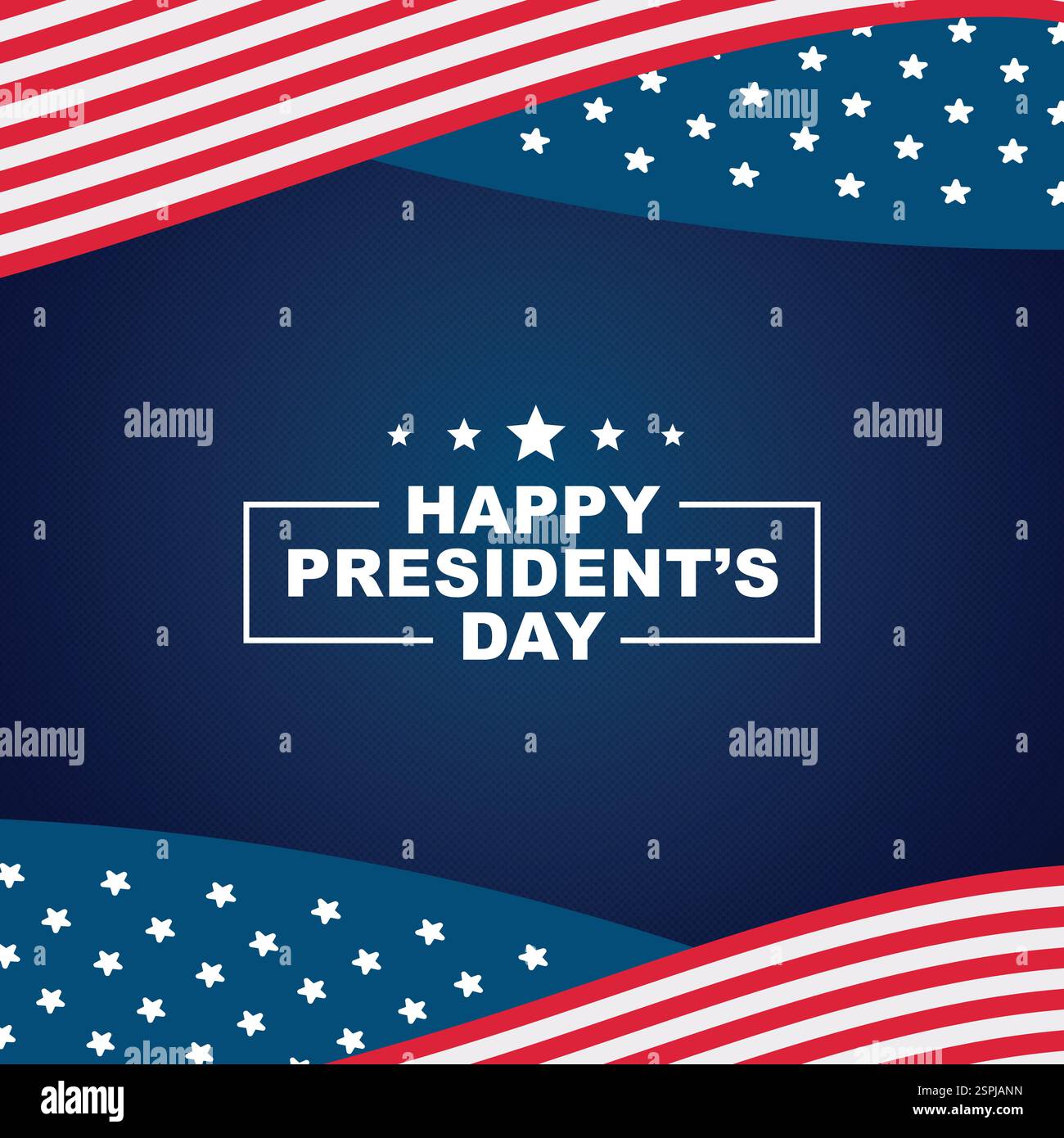 Celebration of President's Day 2025 with patriotic design, featuring ...