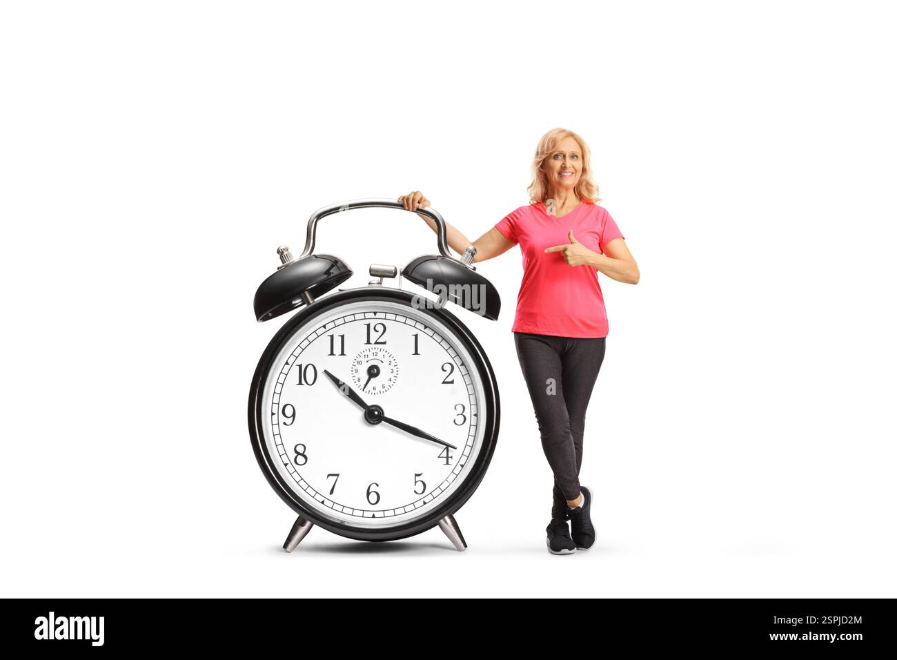 Woman large clock Cut Out Stock Images & Pictures - Alamy