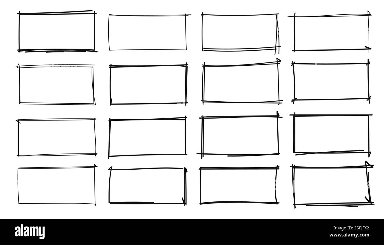 Rectangle frame cadre edge Black and White Stock Photos & Images - Alamy