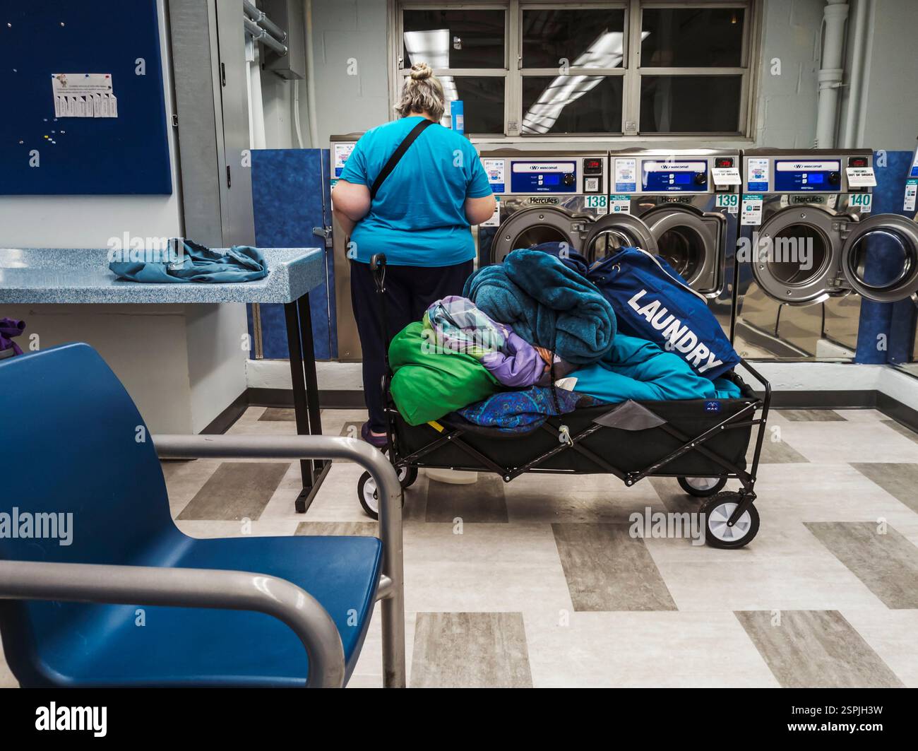 Apartment building laundry room in New York on Tuesday, February 11 ...