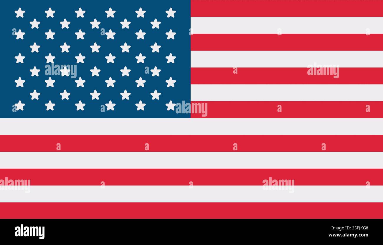 United States of America Flag. Accurate Proportions and Official Colors ...