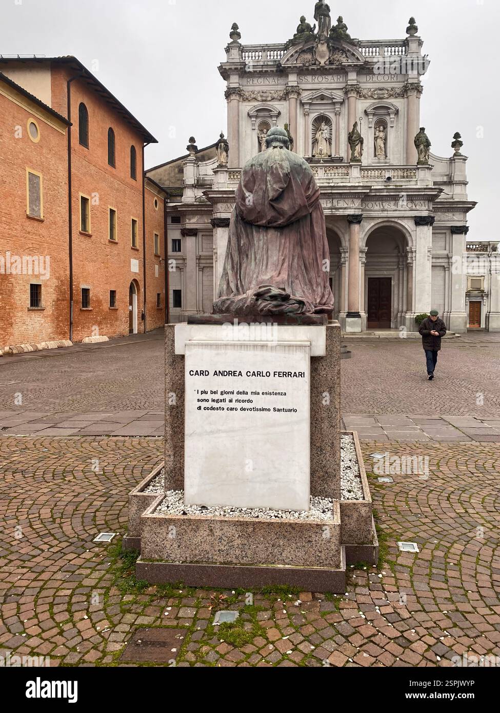 Fontanellato, Italy - December 26th 2024 Back view of the statue of ...