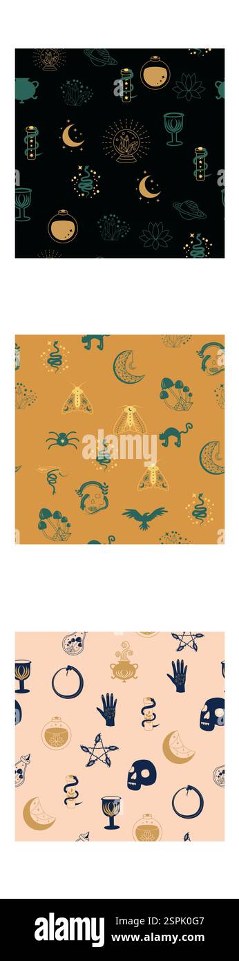 Elements pagan magic halloween Cut Out Stock Images & Pictures - Alamy