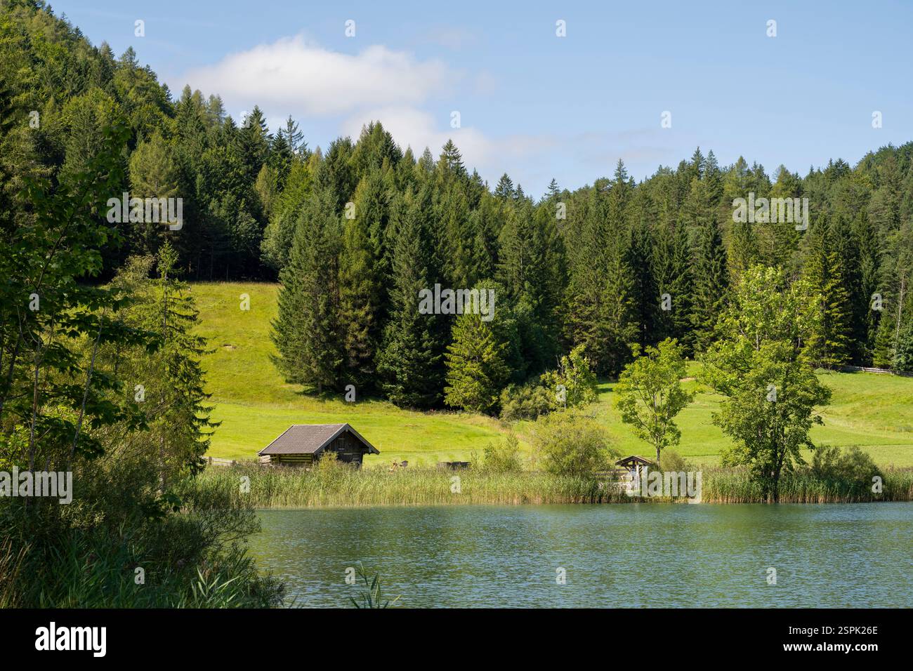 Lake Lautersee at Mittenwald Stock Photo - Alamy