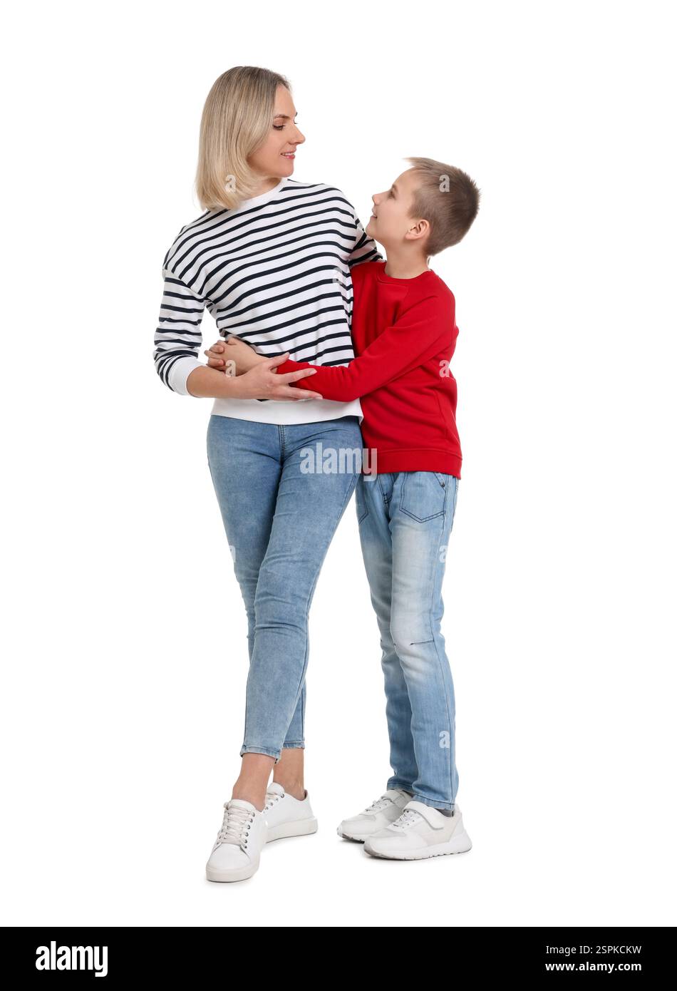 Mother hugging son love Cut Out Stock Images & Pictures - Alamy
