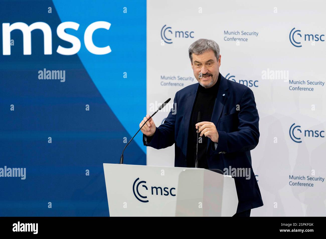 MARKUS SOEDER at the opening of the 61st Munich Security Conference MSC ...