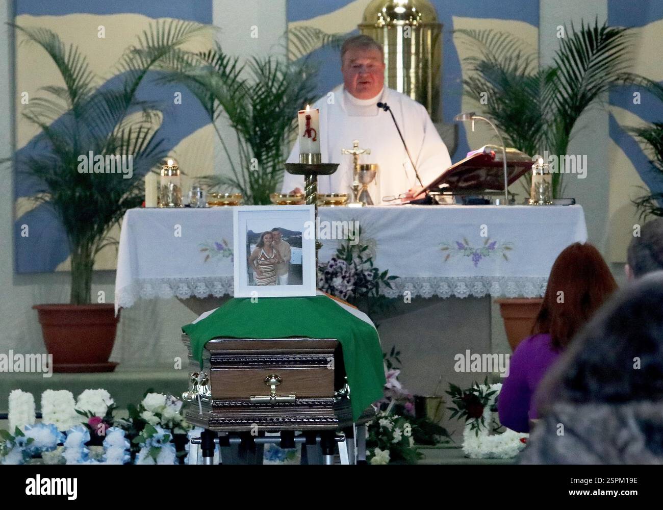 Rev Tadhg Quinn speaking at the funeral mass of Galway boxer John ...