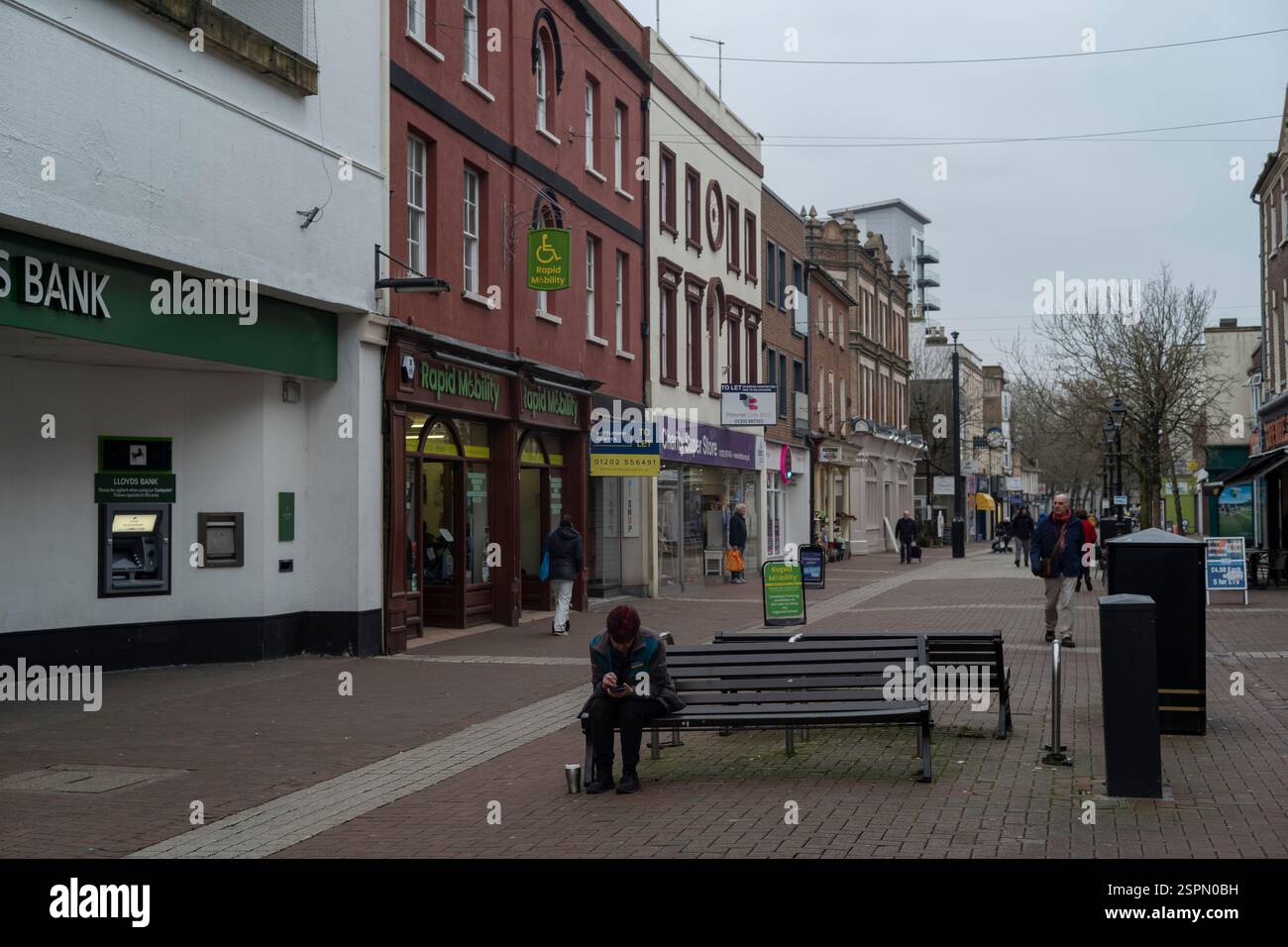 Poole high street in Dorset, as the high street suffers from shop ...