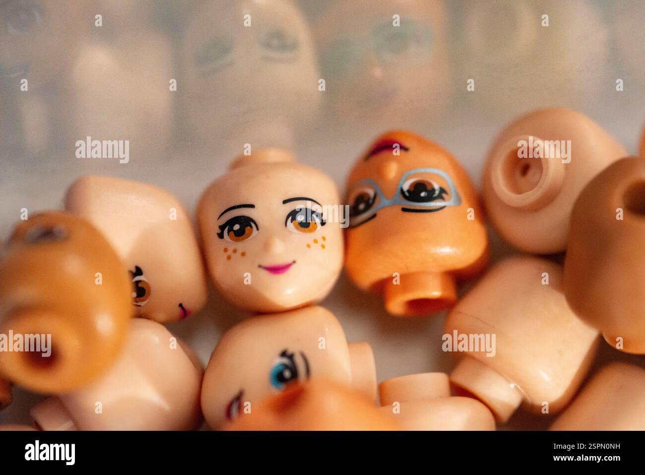 Lego Brick Model of Heads Stock Photo - Alamy