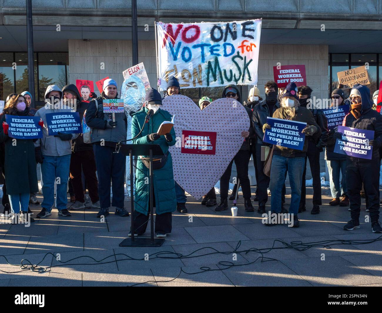 Washington, District Of Columbia, USA. 13th Feb, 2025. Supporters of ...