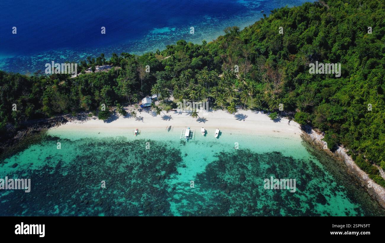 Aerial view of tropical bay, Philippines Stock Photo - Alamy