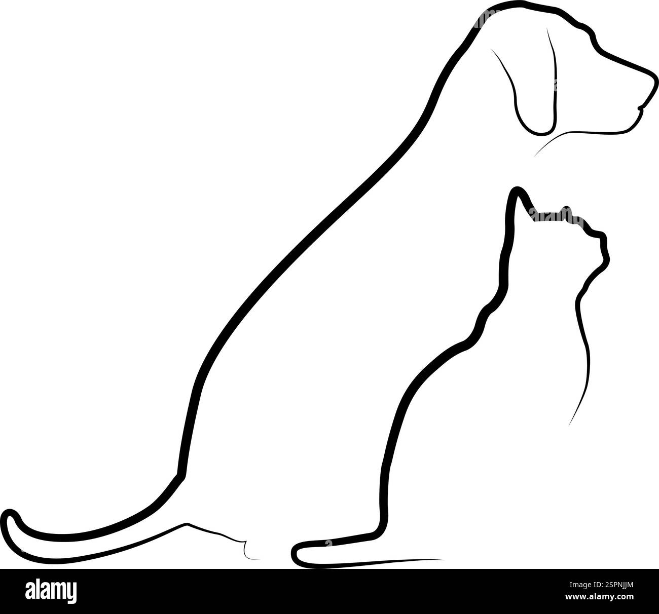 Cat Dog Digital EPS Vector File | High-Quality Pet Graphics for ...