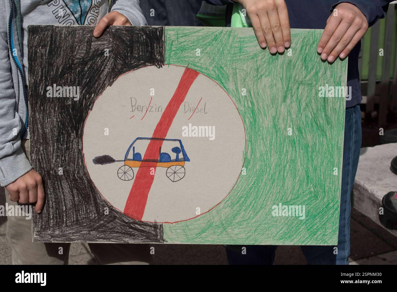Air pollution and particulates caused by car exhaust gases, cloud of ...
