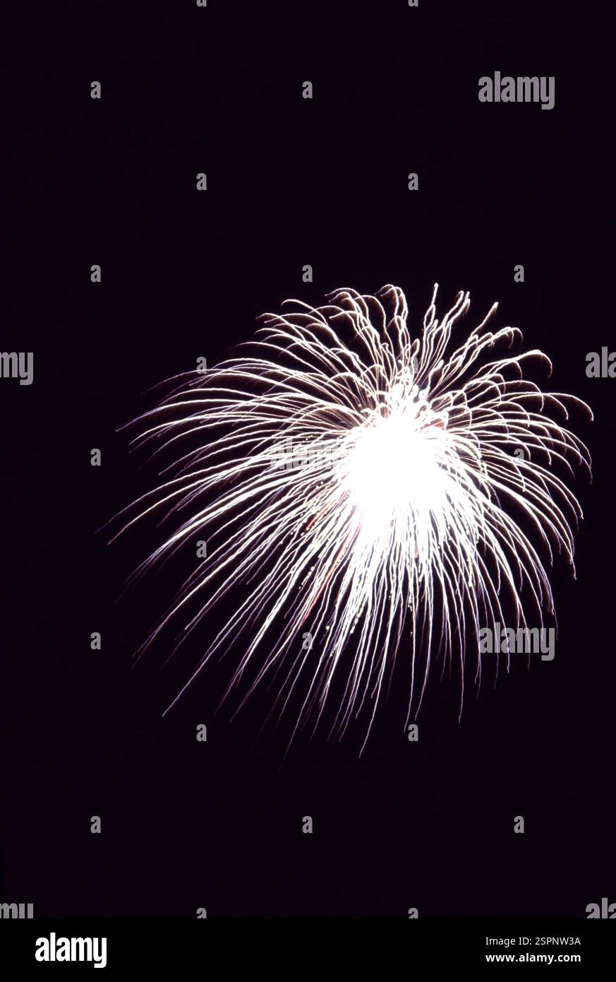 Long Beach CA USA July 4, 1982. Beautiful fireworks display in the Long ...