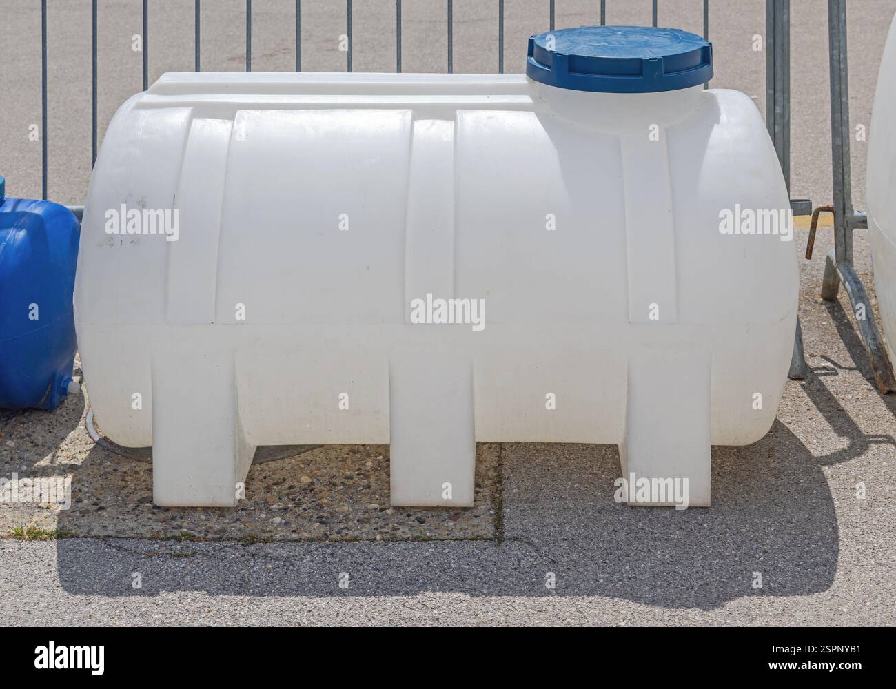 Large White Plastic Clean Drinking Water Storage Tank Reservoir Stock ...