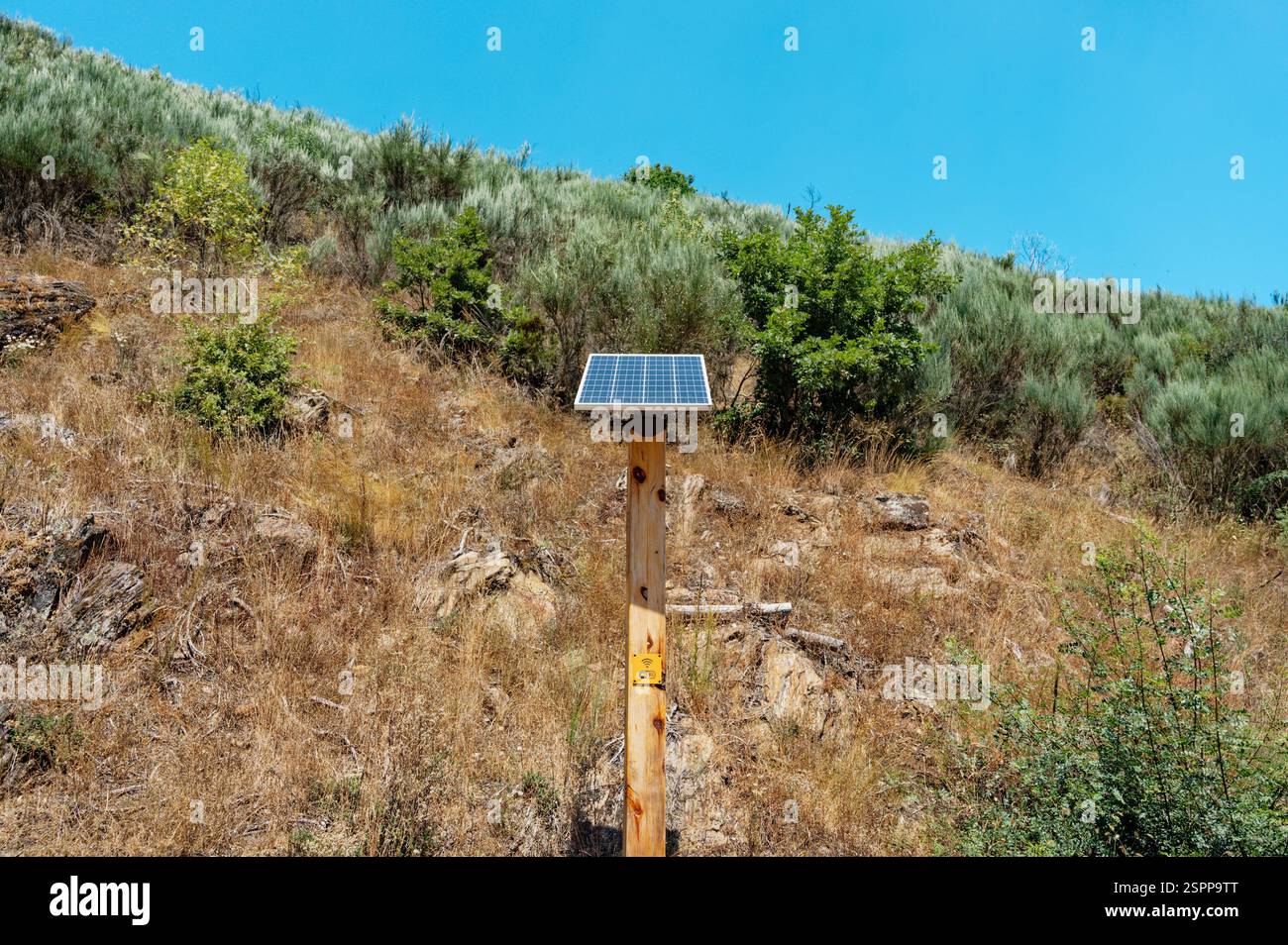 Solar-powered WiFi station in the Mondego Walkways Stock Photo - Alamy