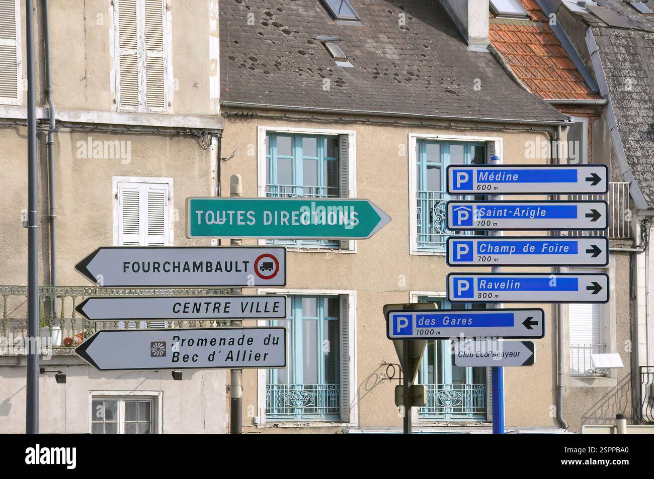 road signs, Nevers, France, Europe Stock Photo - Alamy