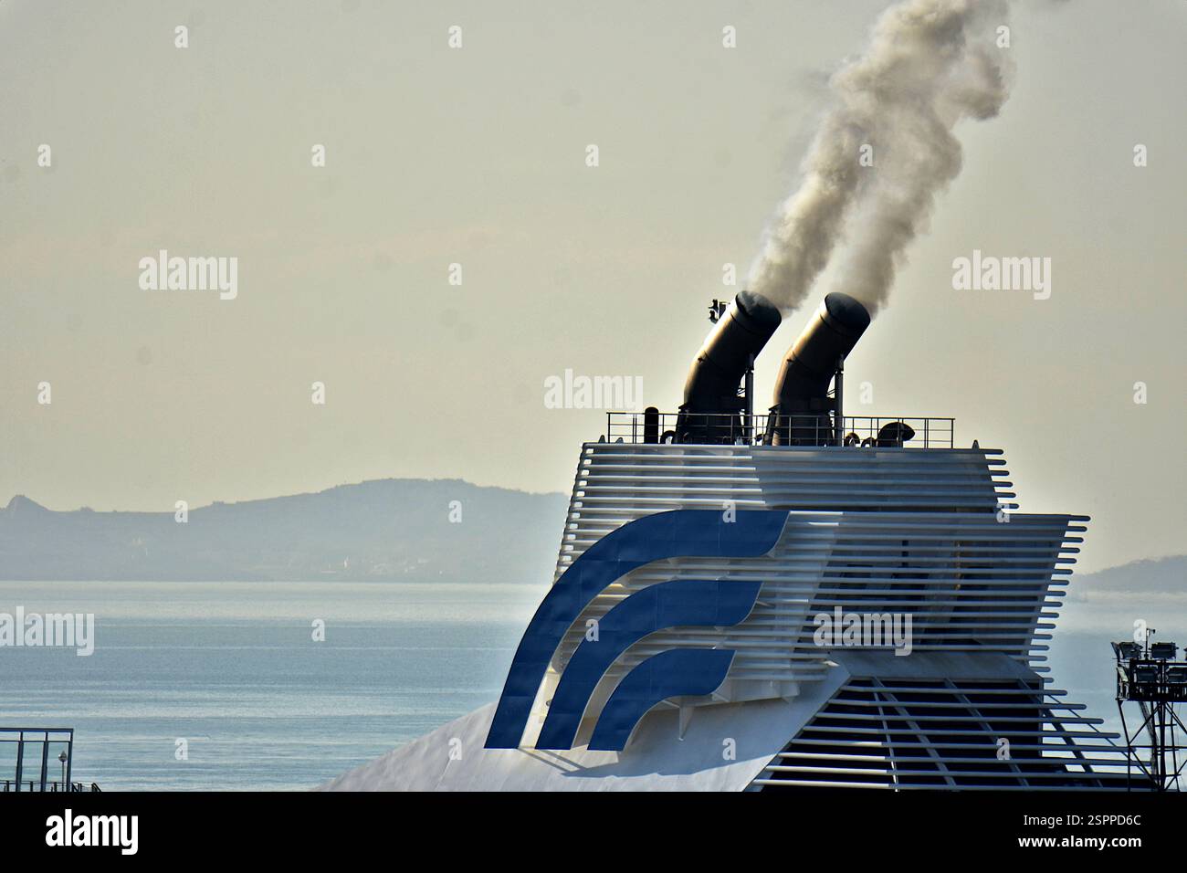 The Passenger Ro-Ro Cargo Ship GNV La Suprema is docked in the French ...