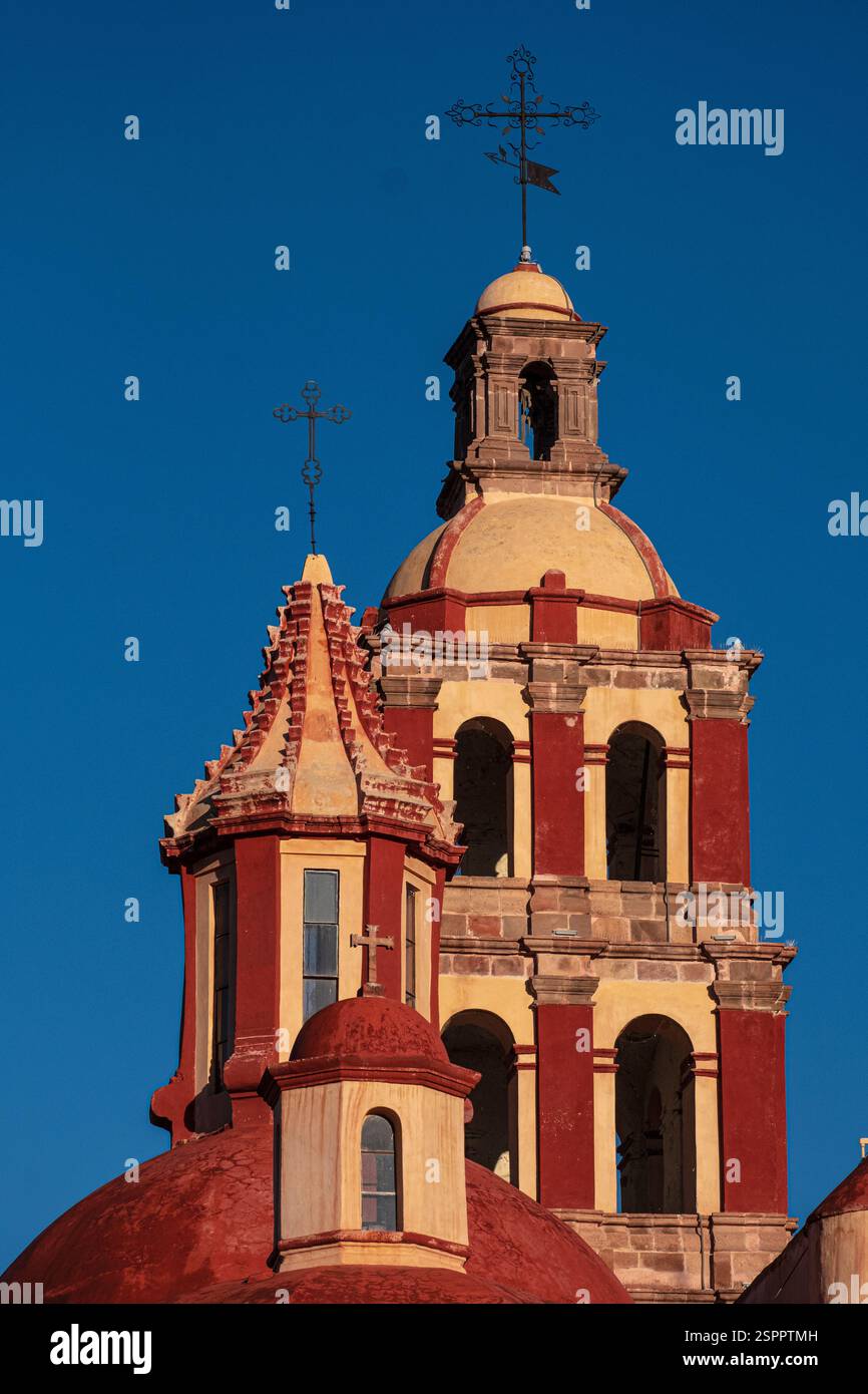 Towers and domes of the St Dominic Temple in Querétaro. Santo Domingo ...