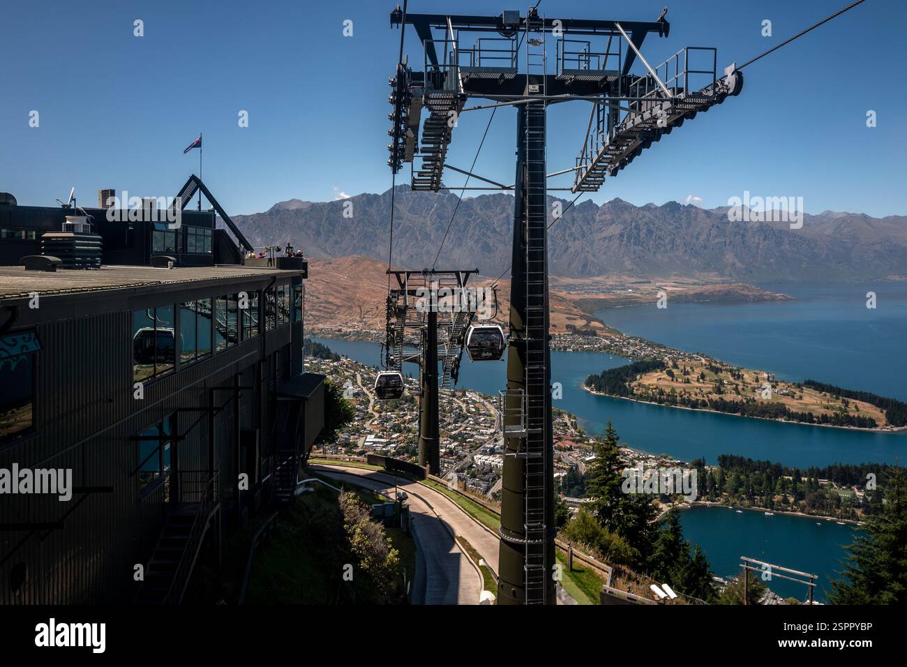 Queenstown, January 29th 2025: Skyline Queenstown gondola Stock Photo ...
