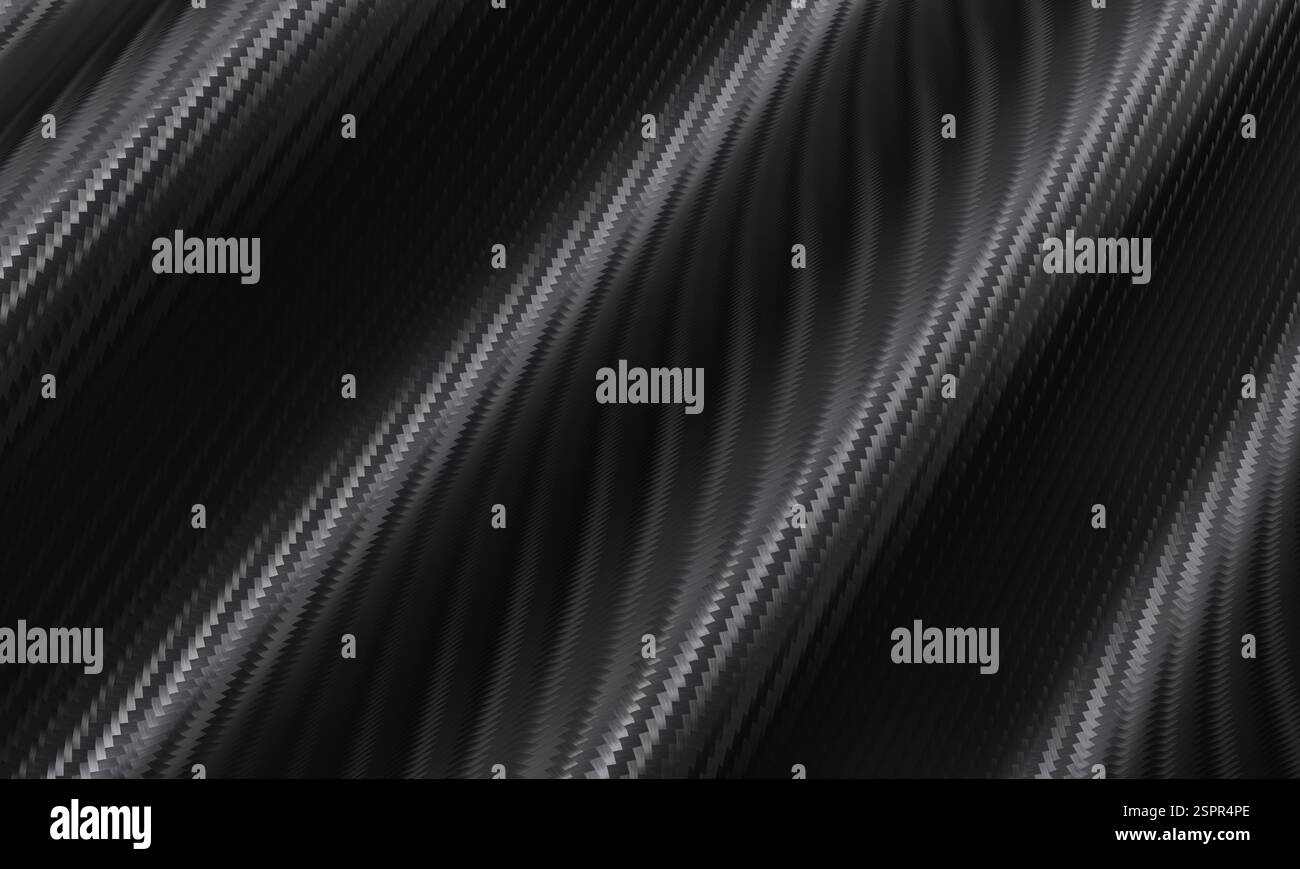 Dark carbon fiber surface waves, 3d modern backdrop Stock Photo - Alamy