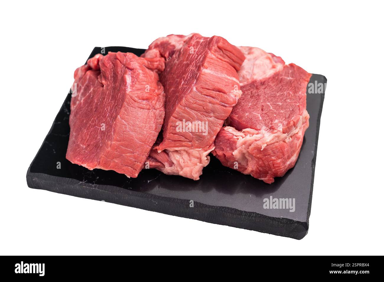 Raw beef boneless shank shin presented with herbs and spices, inspiring ...