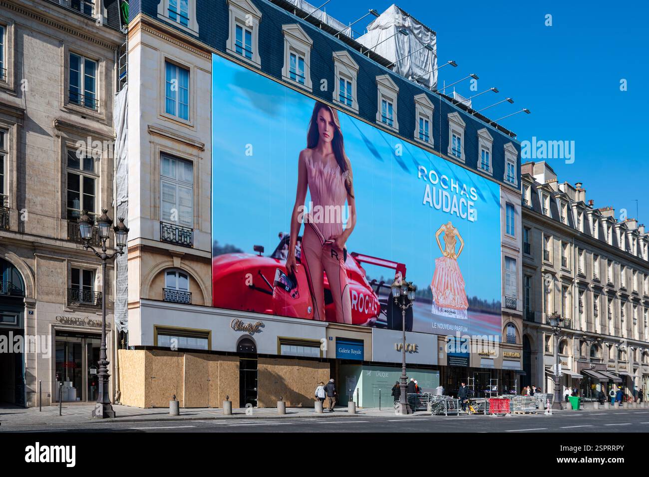 Large billboard advertising Audace, the new fragrance from Rochas, a ...