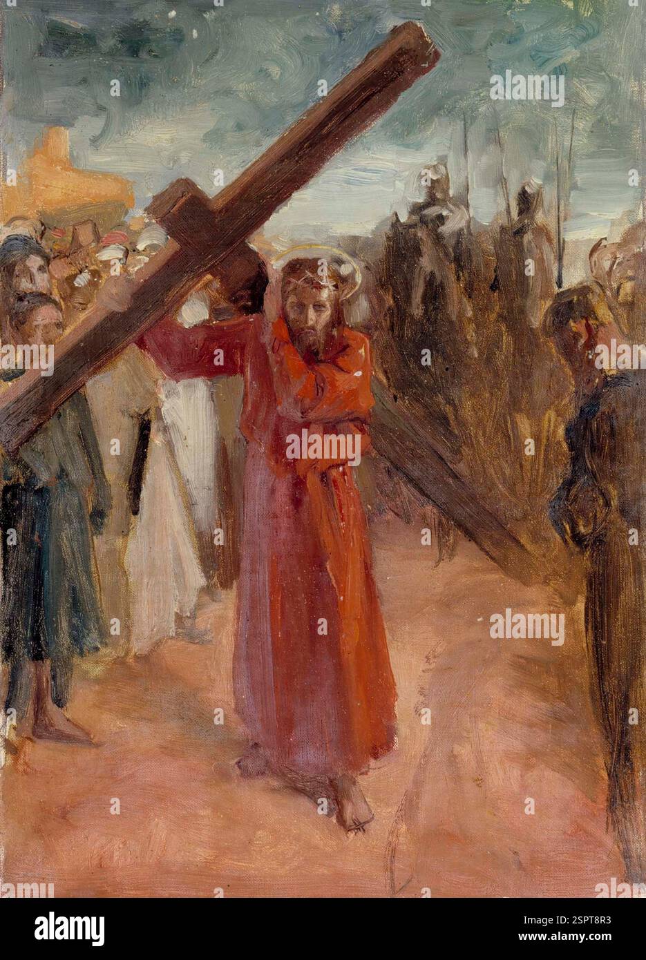 Christ carrying the cross Albert Edelfelt Stock Photo - Alamy