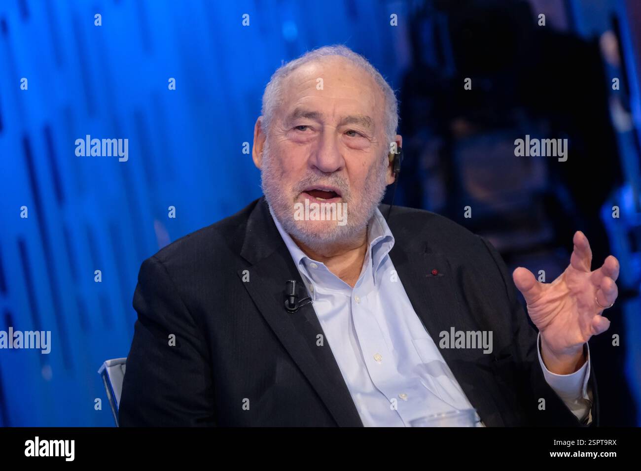 Roma, Italia. 14th Feb, 2025. il premio Nobel all'economia Joseph ...