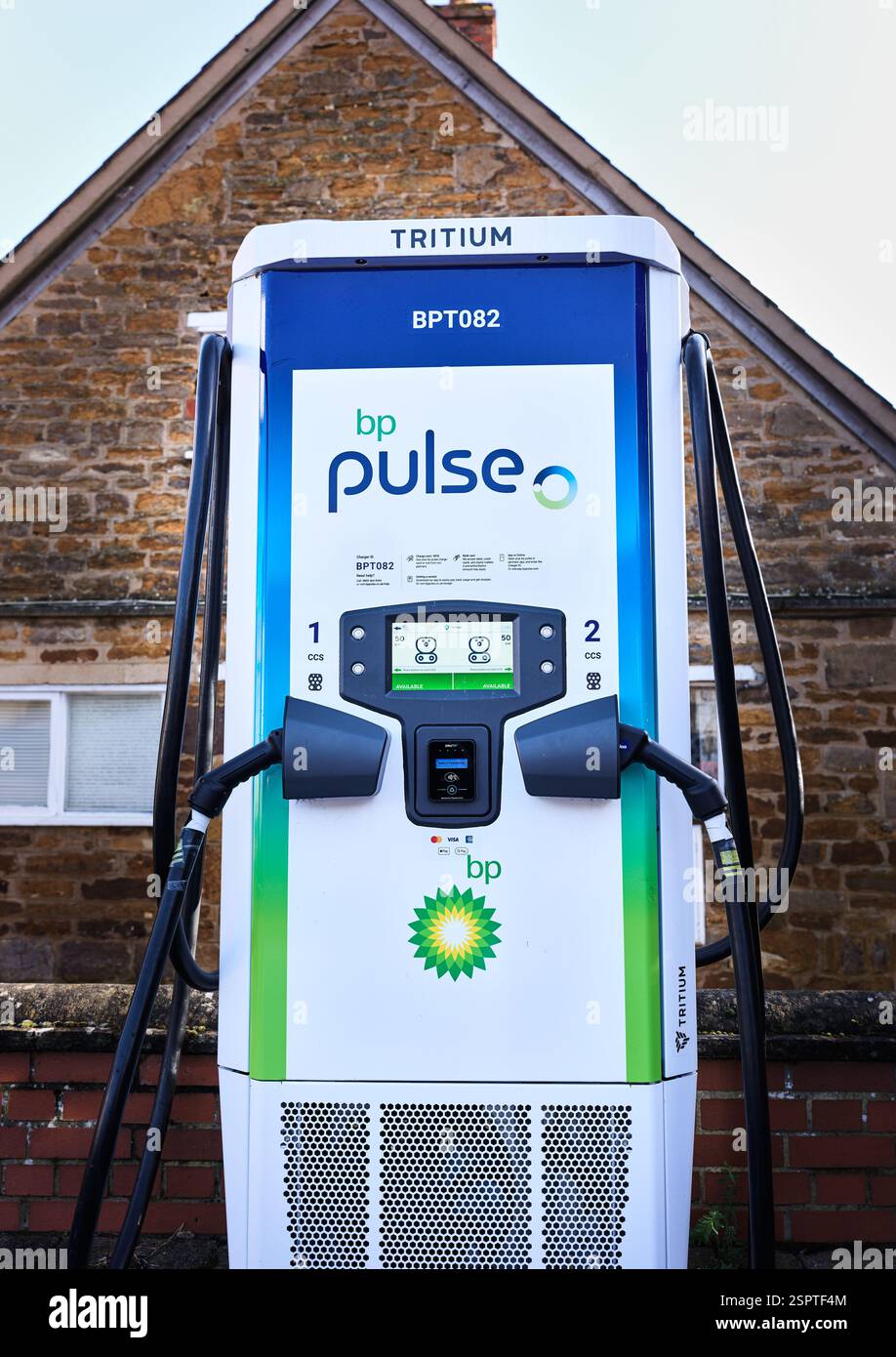 BP Pulse electric charging point in the market town of Uppingham ...