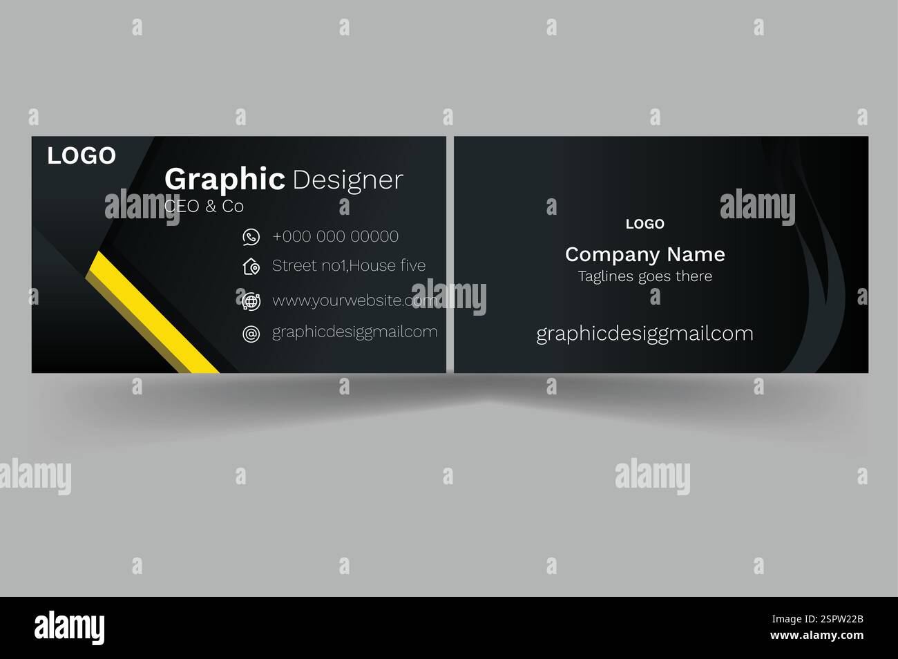 Business card template Stock Vector Image & Art - Alamy