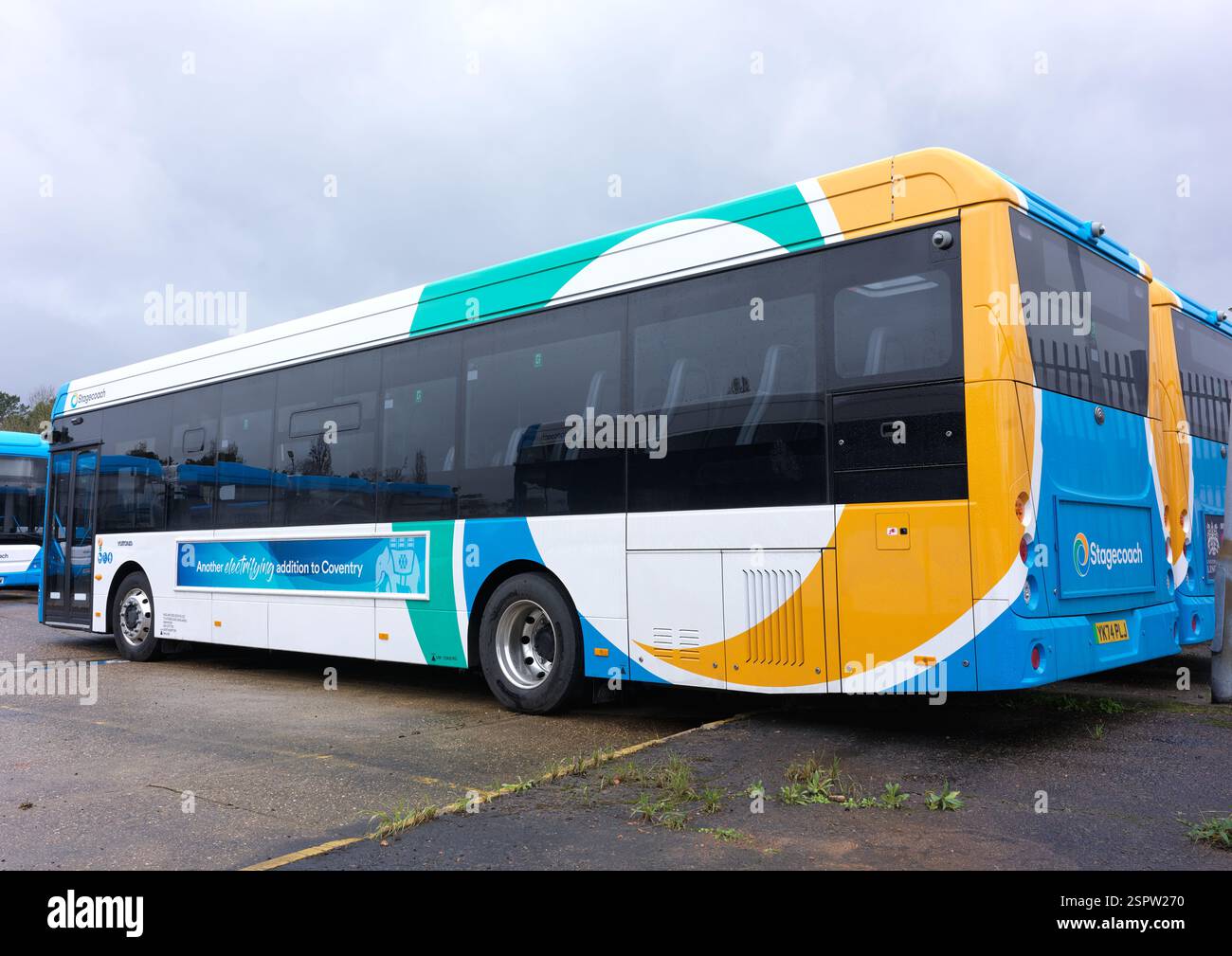 Parked vehicle in Stagecoach bus depot at Corby Old Village ...