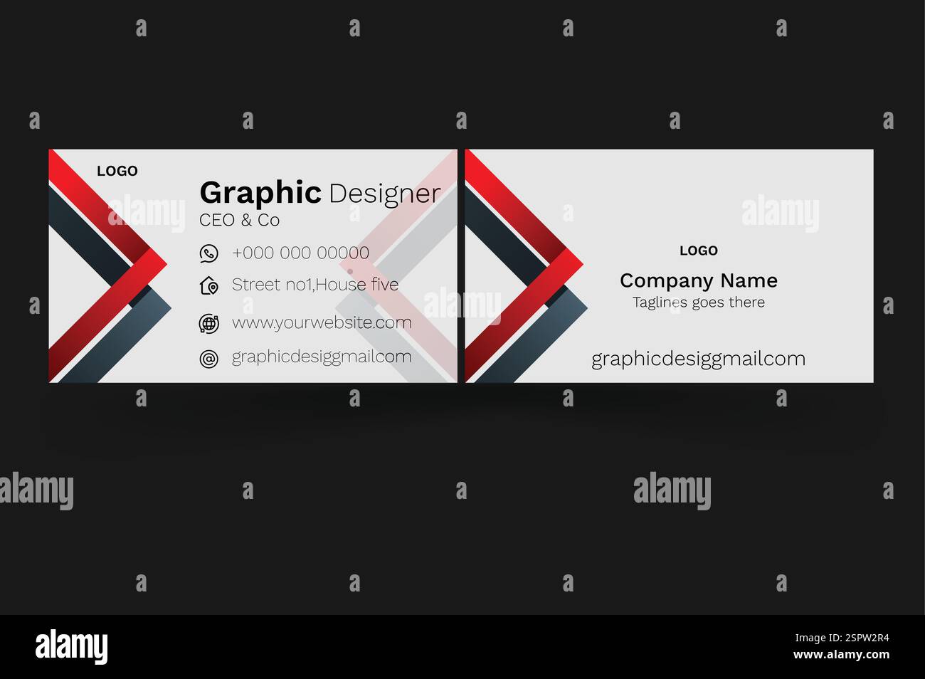 Business card template design Stock Vector Image & Art - Alamy