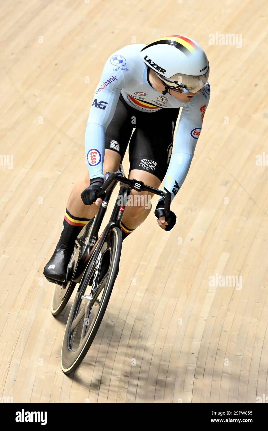 Heusden Zolder, Belgium. 14th Feb, 2025. Belgian Tuur Dens pictured ...