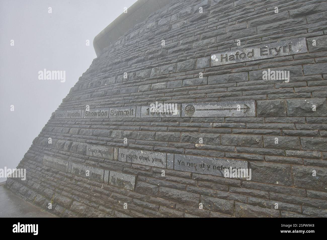 Wales, Gwynedd, Snowdonia - July 09, 2024: The way to the summit is ...
