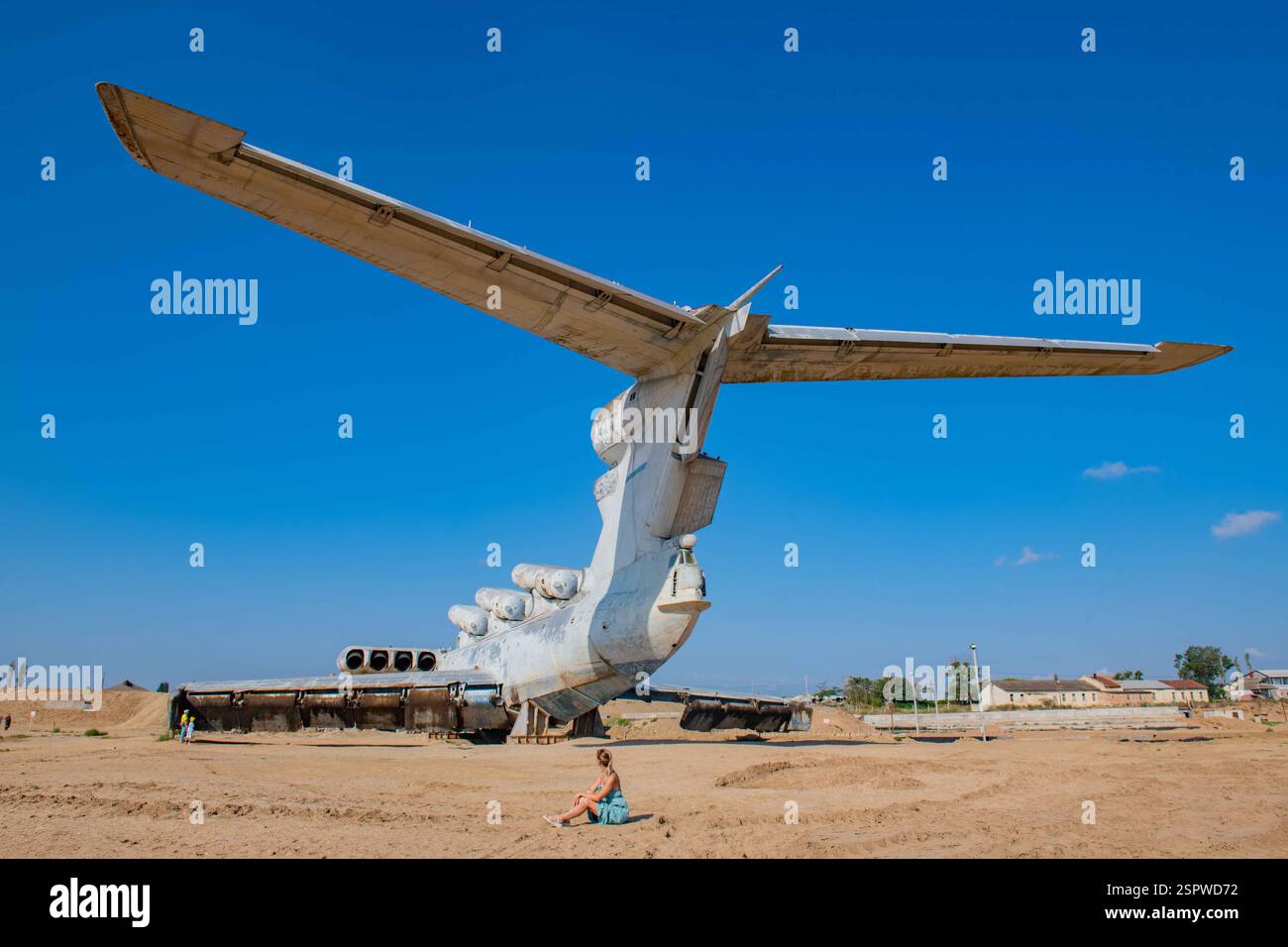 Ekranoplan Lun, a kind of hybrid of a ship and an airplane Stock Photo ...