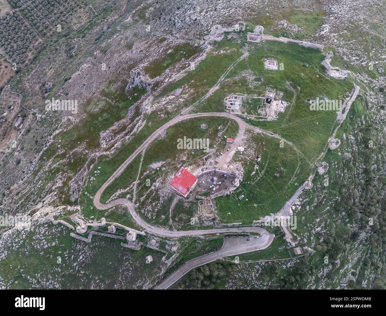 Aerial top down ground plan view of Castillo de la Estrella, Star ...