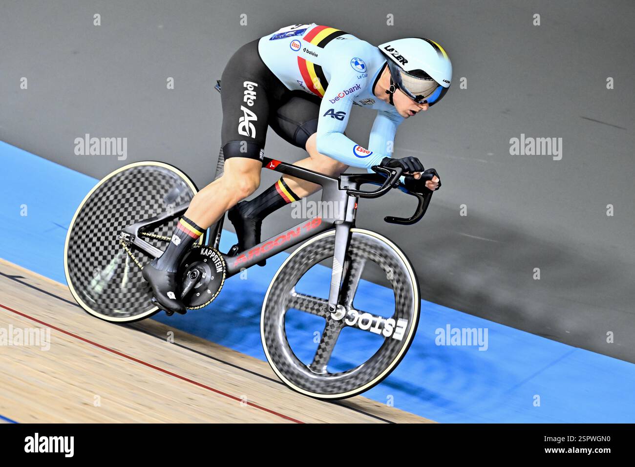 Heusden Zolder, Belgium. 14th Feb, 2025. Belgian Tuur Dens pictured in ...