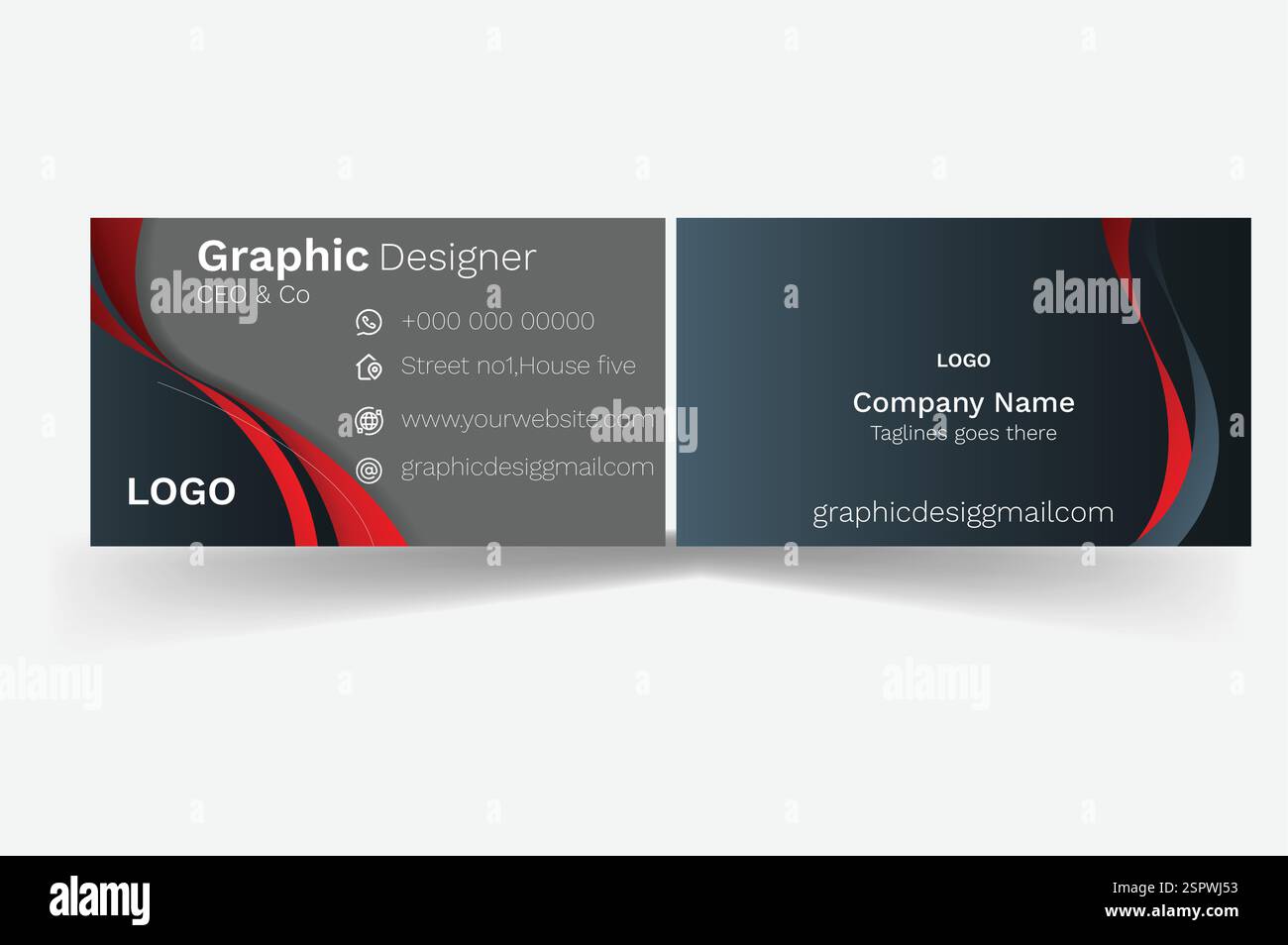 business card template Stock Vector Image & Art - Alamy