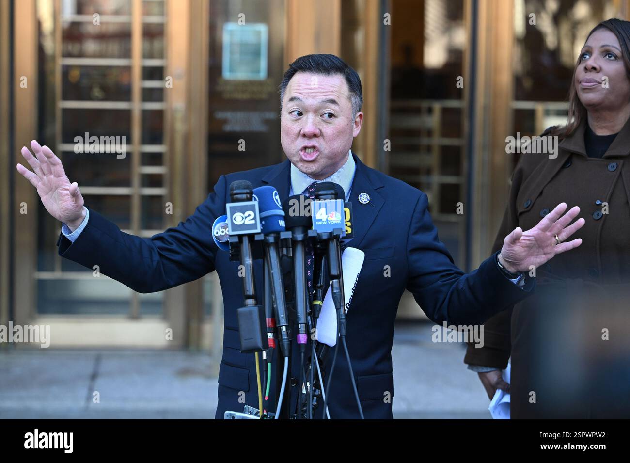 New York, USA. 14th Feb, 2025. Connecticut Attorney General William ...