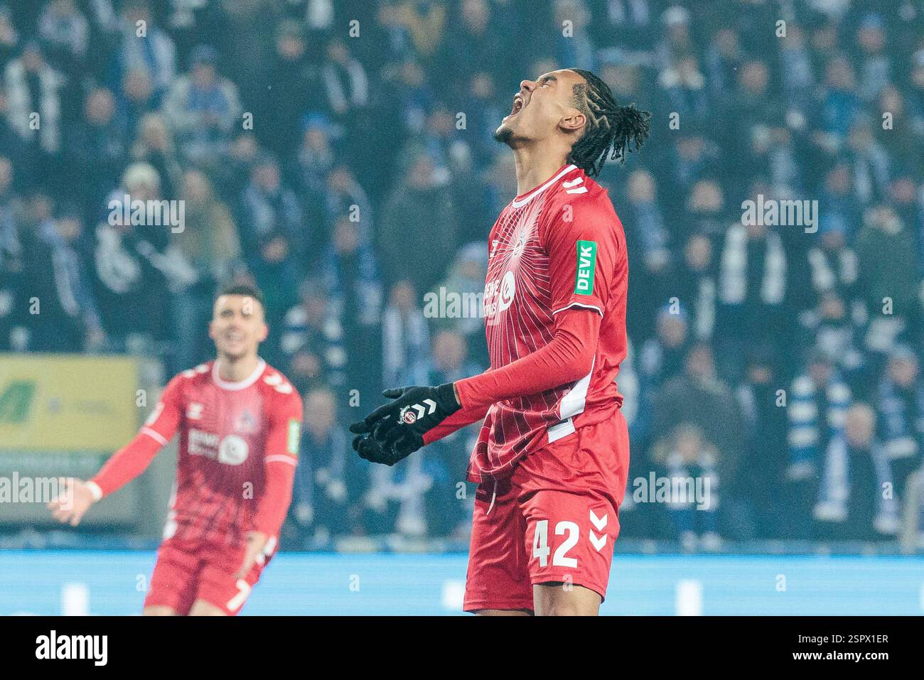 Magdeburg, Deutschland. 14th Feb, 2025. Damion Downs (1. FC K?ln, 42 ...